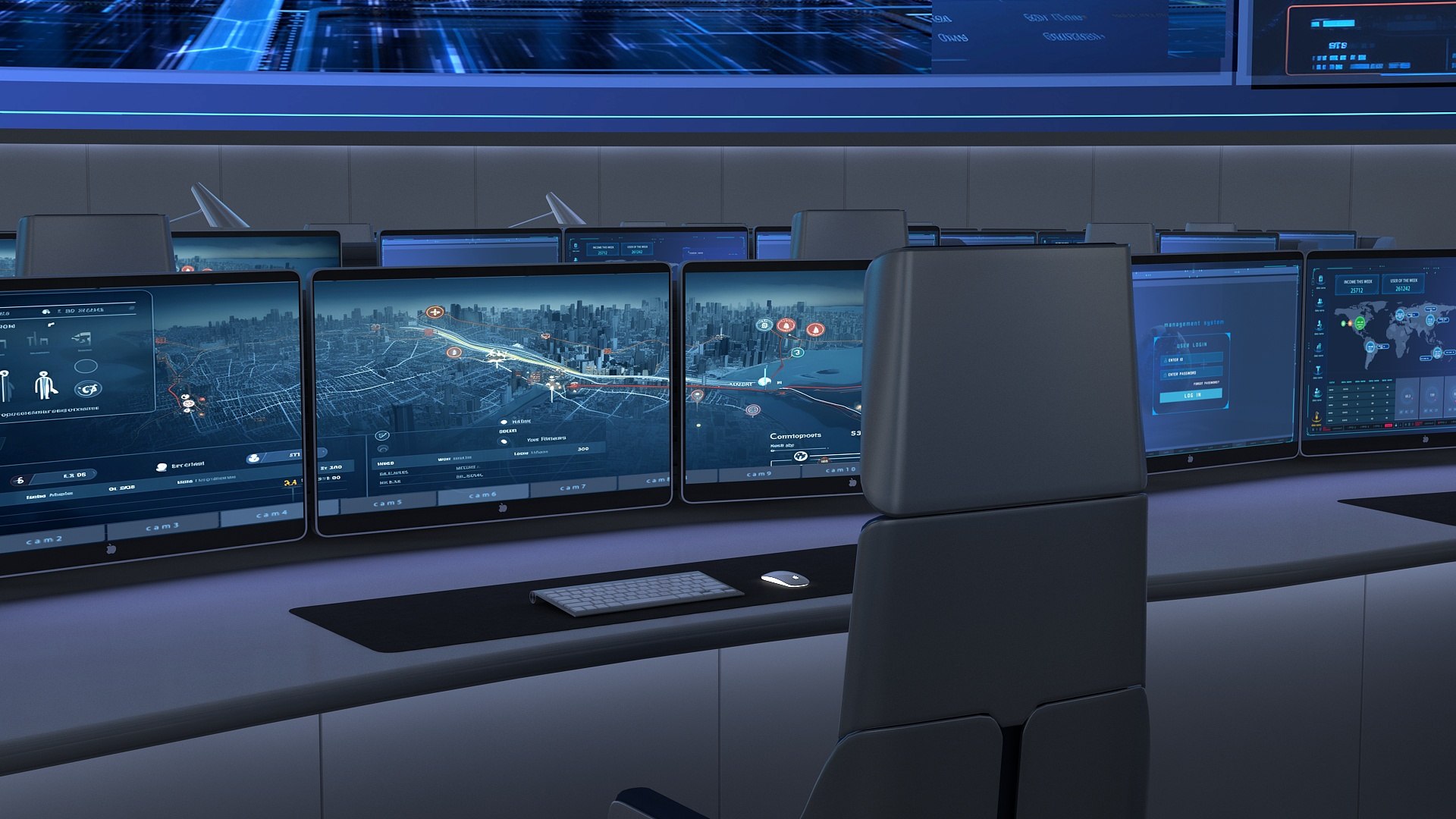 3D Monitoring Center Command Center1 Model - TurboSquid 2170824