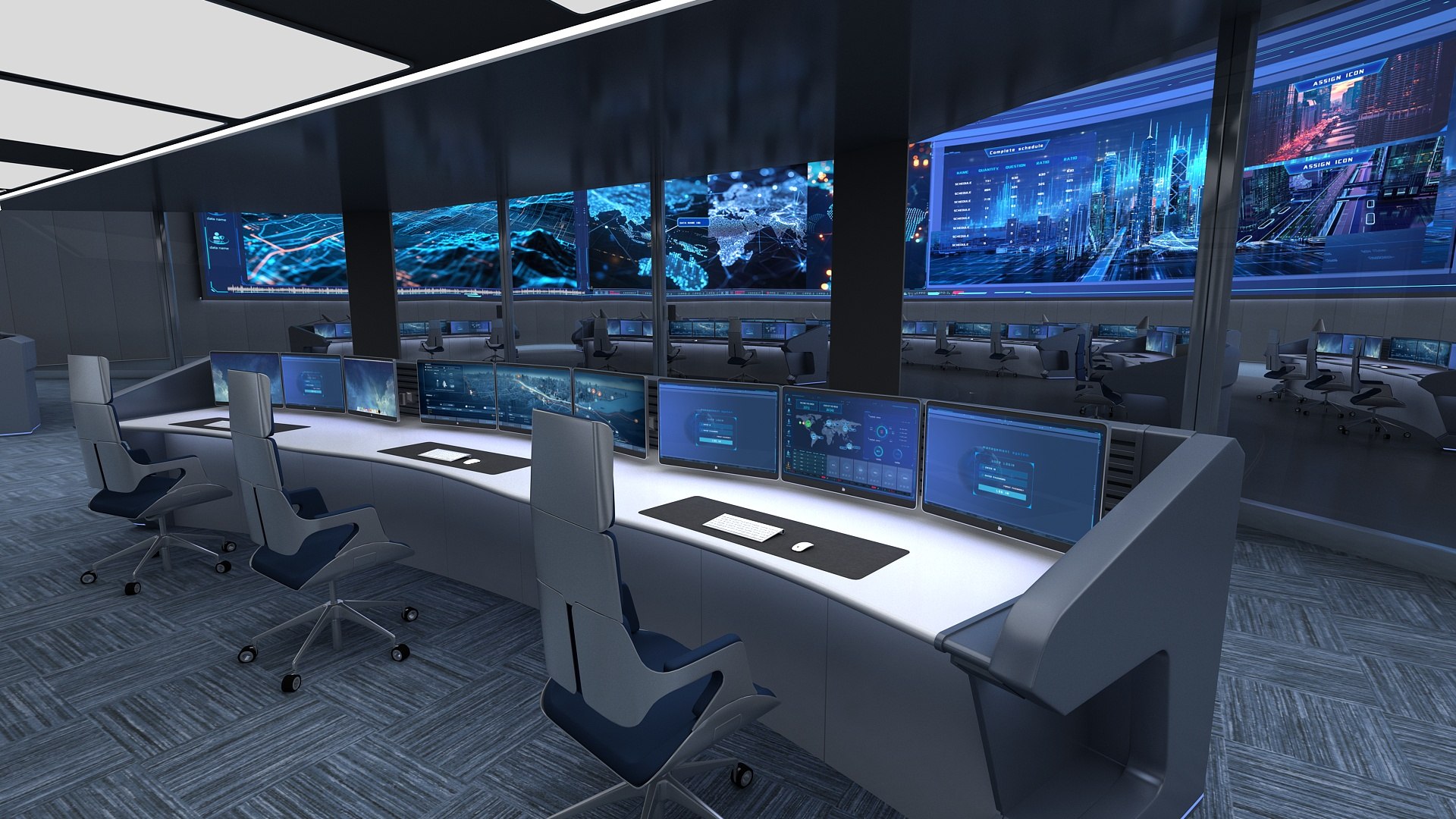 3D Monitoring Center Command Center1 Model - TurboSquid 2170824