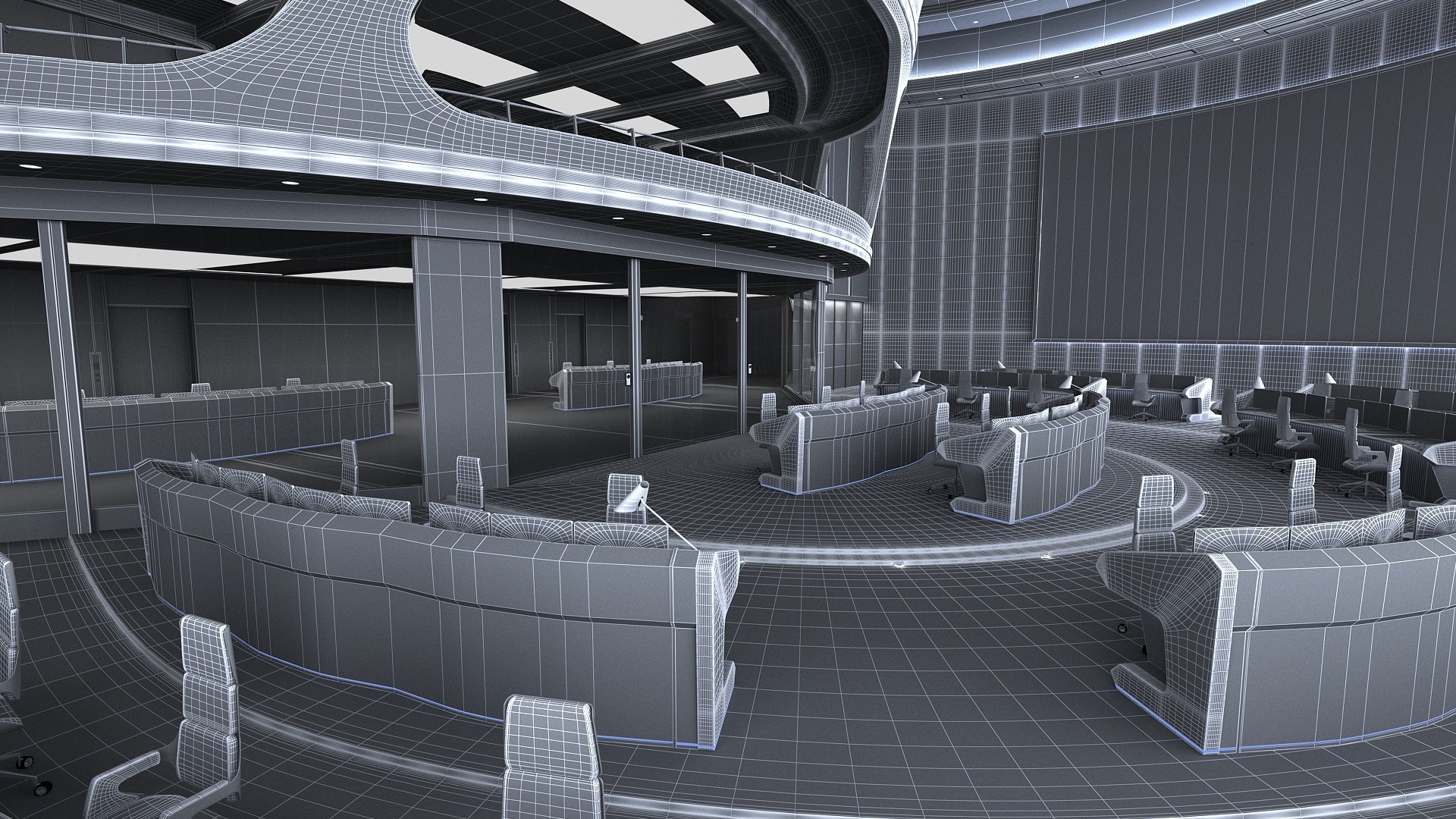3D Monitoring Center Command Center1 Model - TurboSquid 2170824