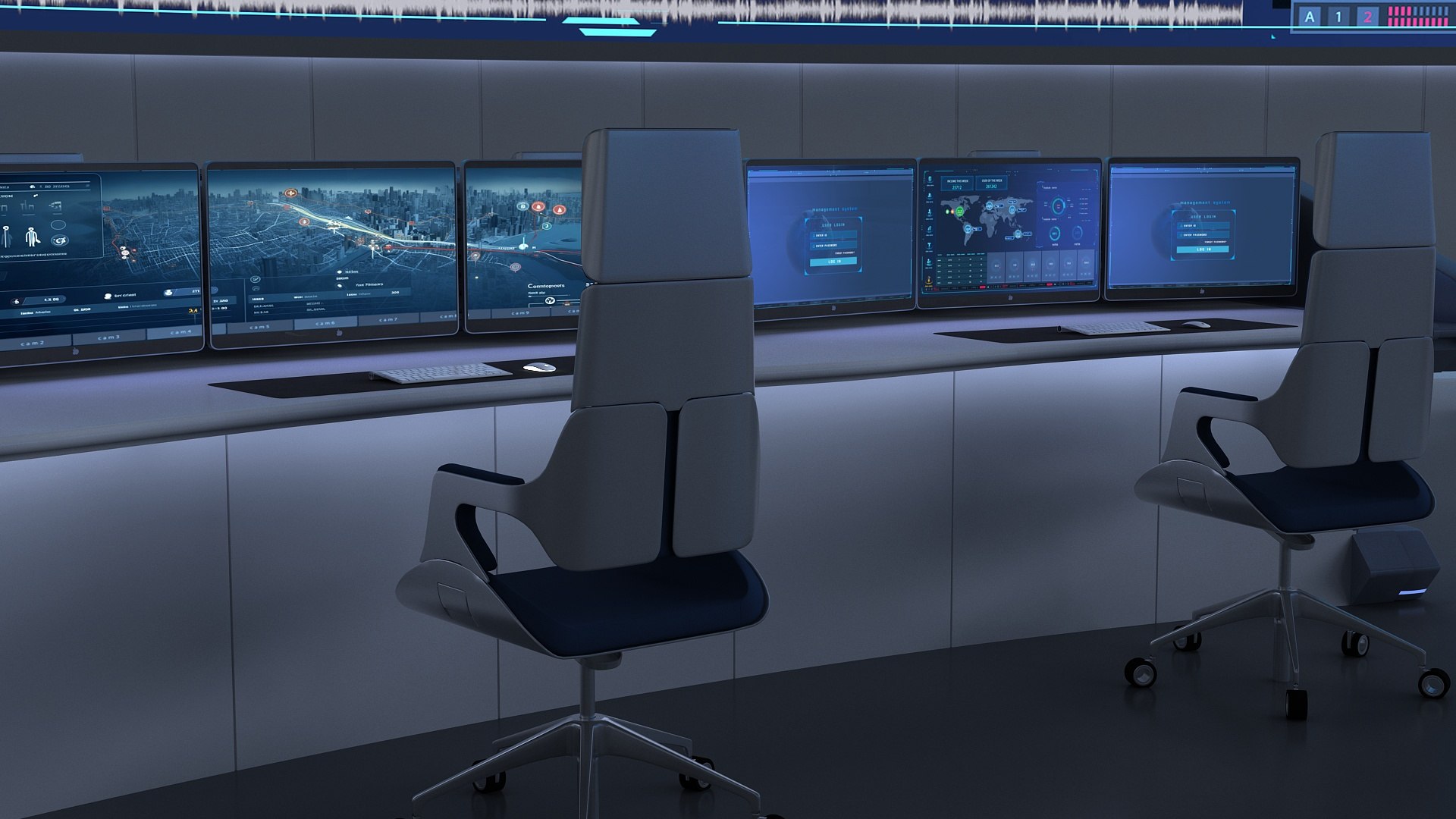 3D Monitoring Center Command Center1 Model - TurboSquid 2170824