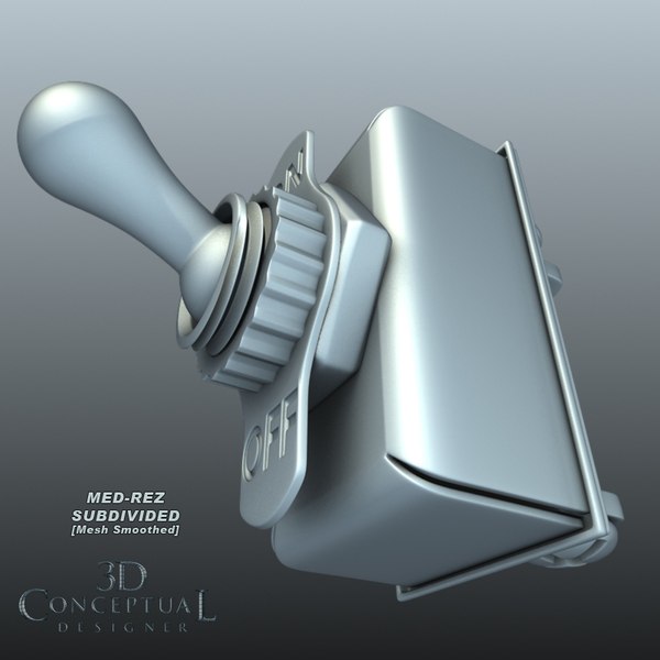 3d vintage toggle switch model
