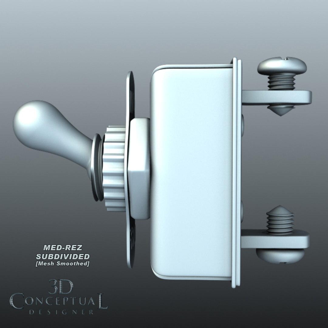 3d Vintage Toggle Switch Model