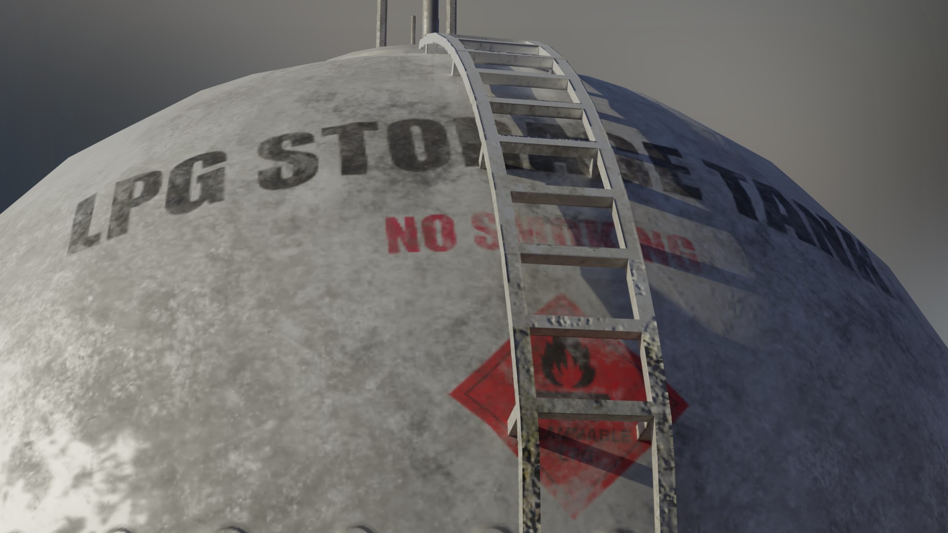 3D LPG Spherical Storage Tank - TurboSquid 1806797