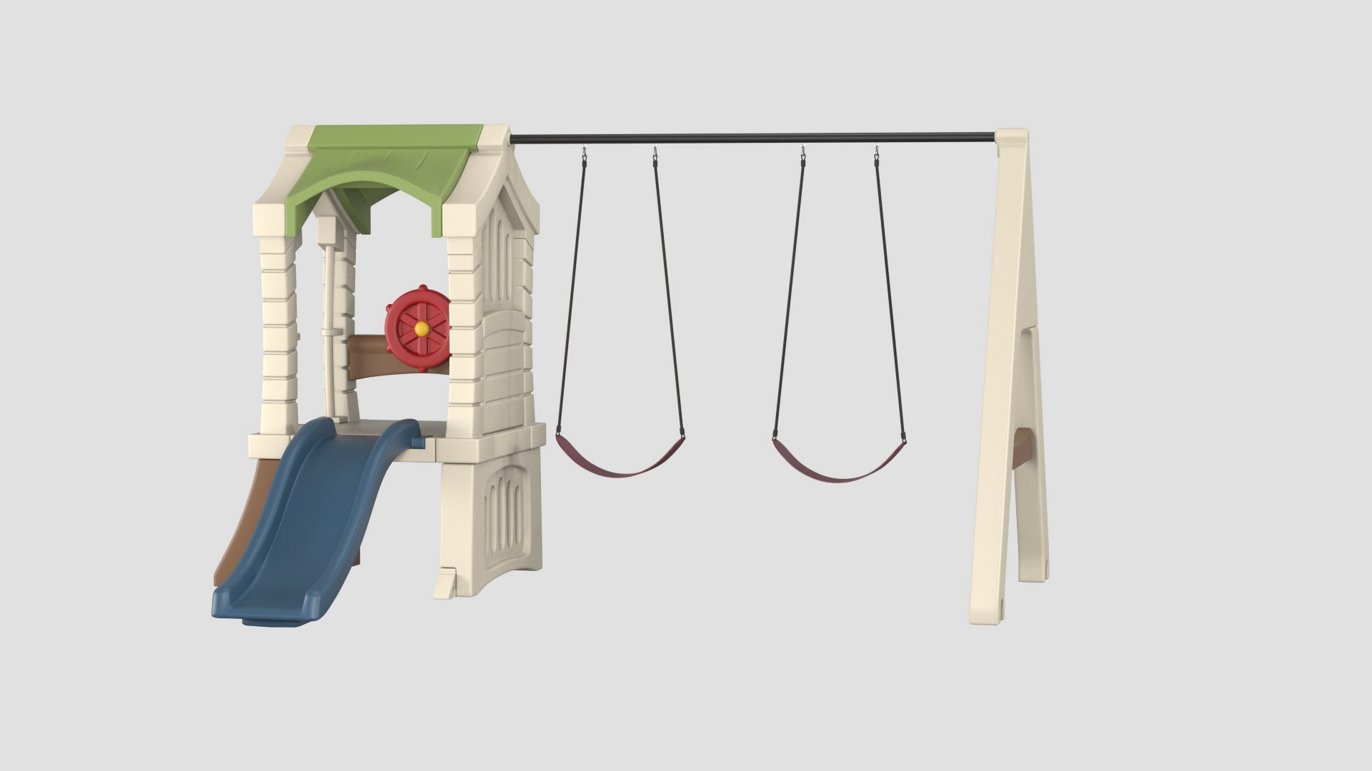 Step2 Kids Playset Playhouse With Swing And Slide 3D Model - TurboSquid ...