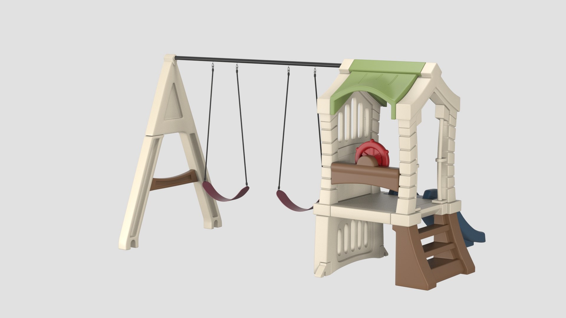 Step2 Kids Playset Playhouse With Swing And Slide 3D Model - TurboSquid ...