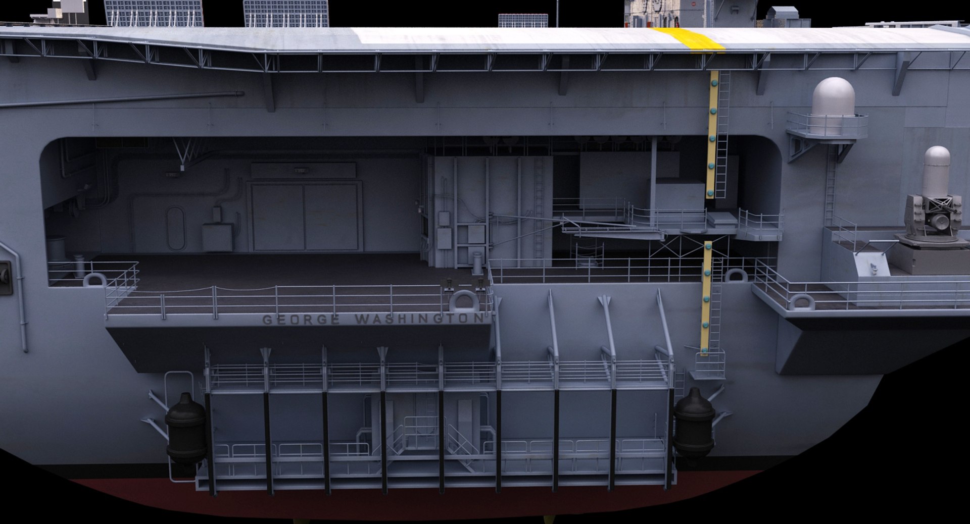 uss george washington aircraft carrier 3d model