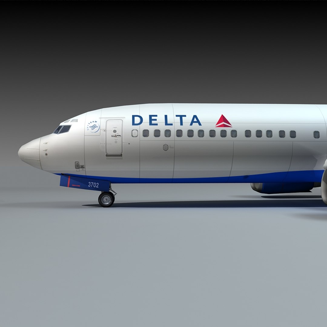 3d Delta Airlines B737-800 Model