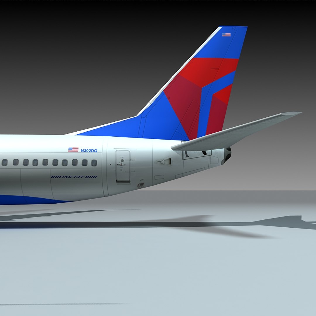3d Delta Airlines B737-800 Model