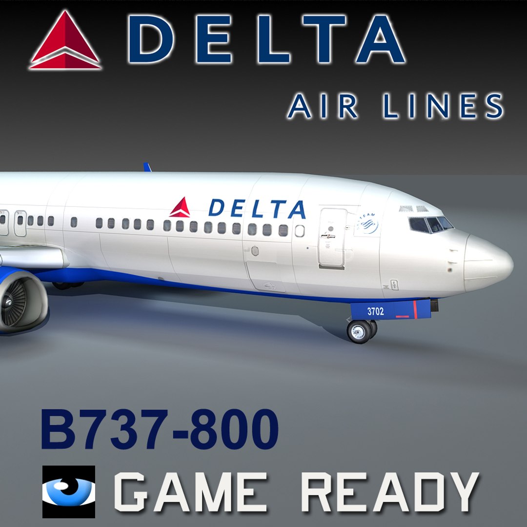 3d Delta Airlines B737-800 Model
