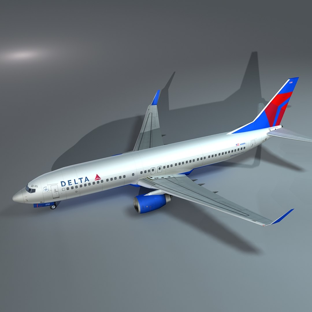 3d Delta Airlines B737-800 Model