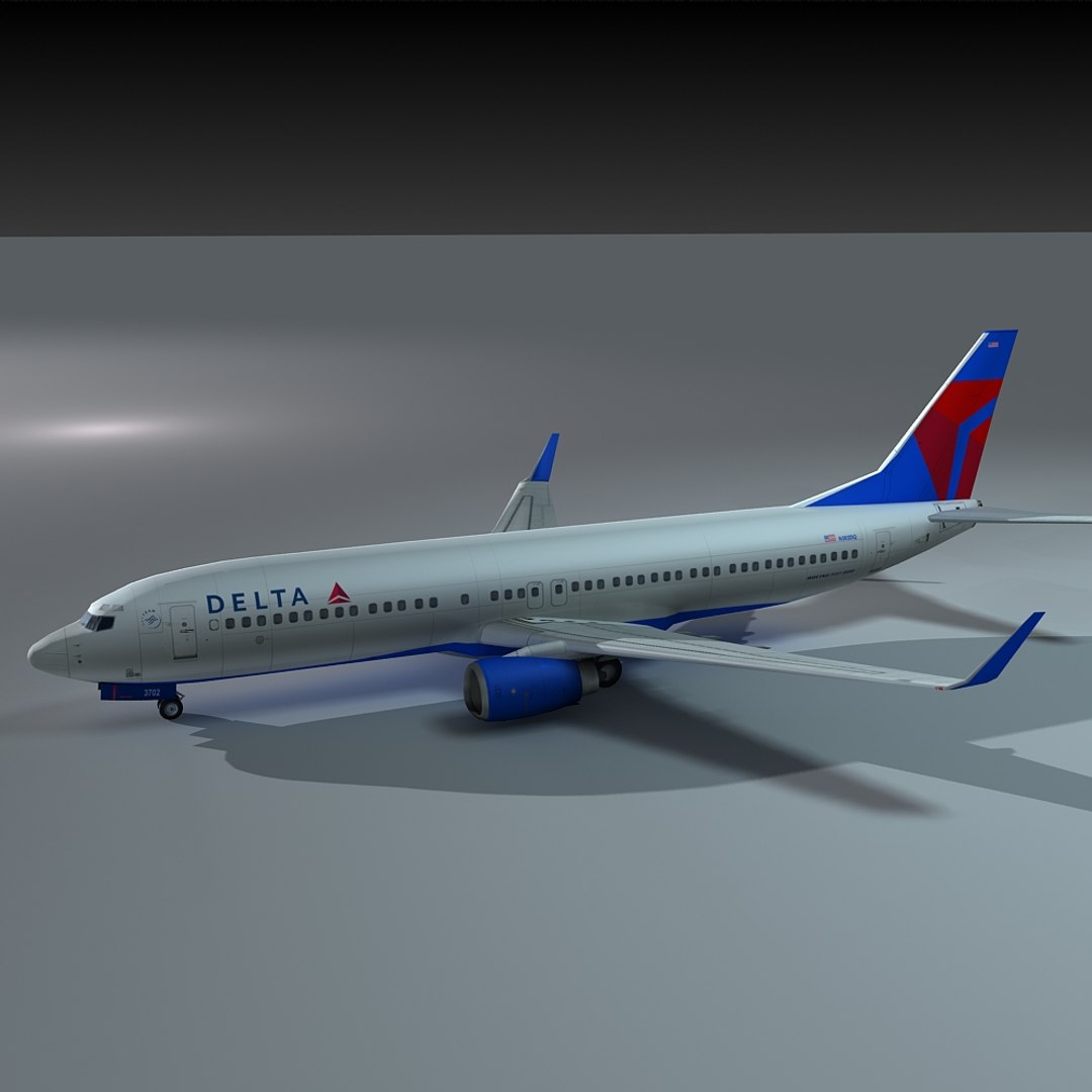 3d Delta Airlines B737-800 Model