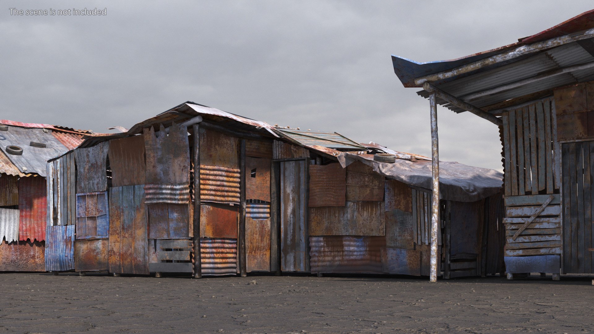 3D Slum Dwelling Group Model - TurboSquid 2330142