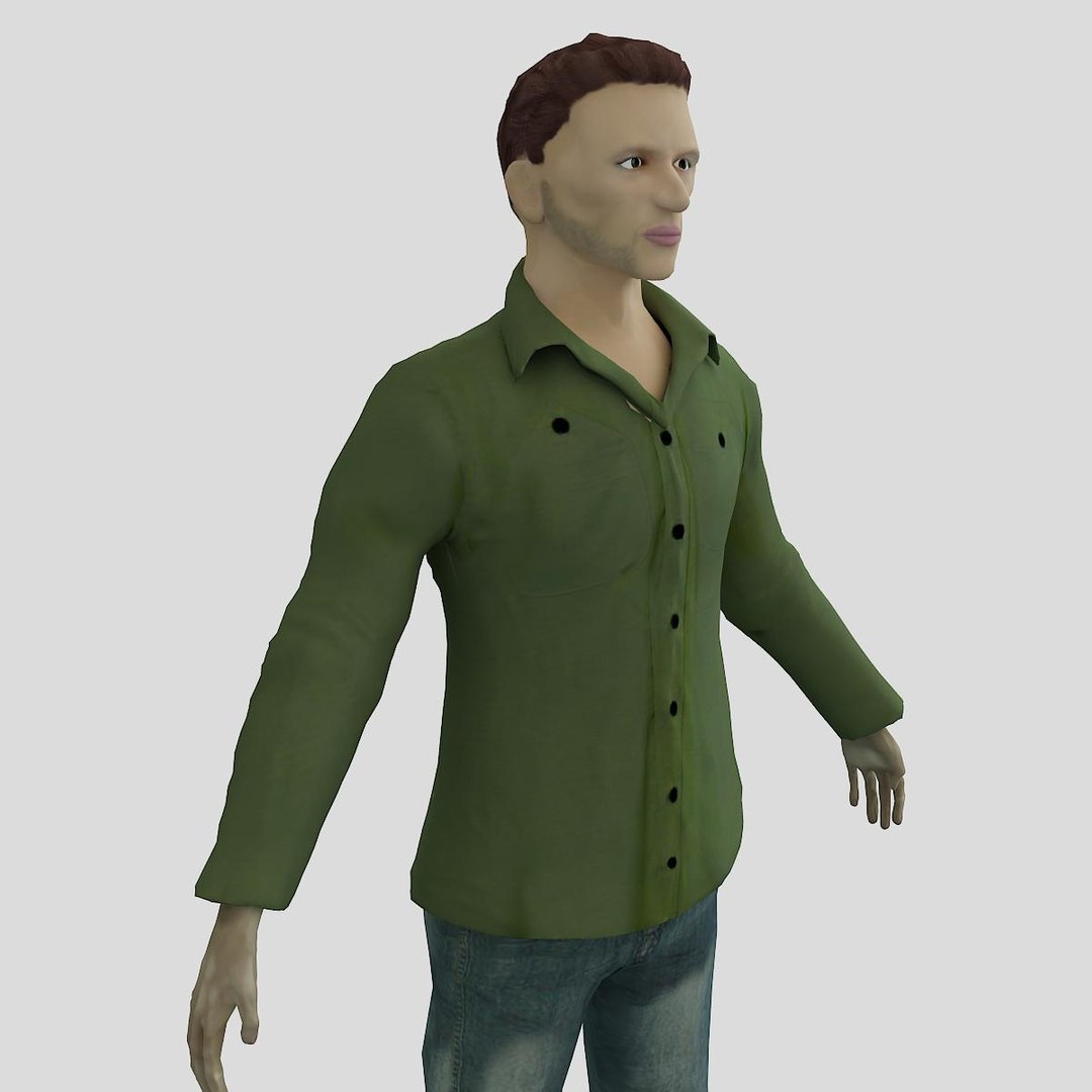 3d Model Fisherman Man