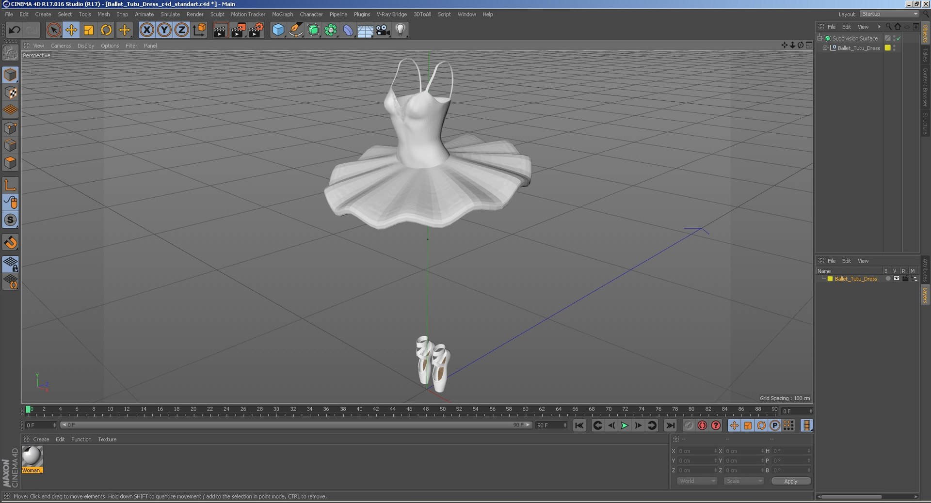 Ballet tutu dress 3D model - TurboSquid 1615393
