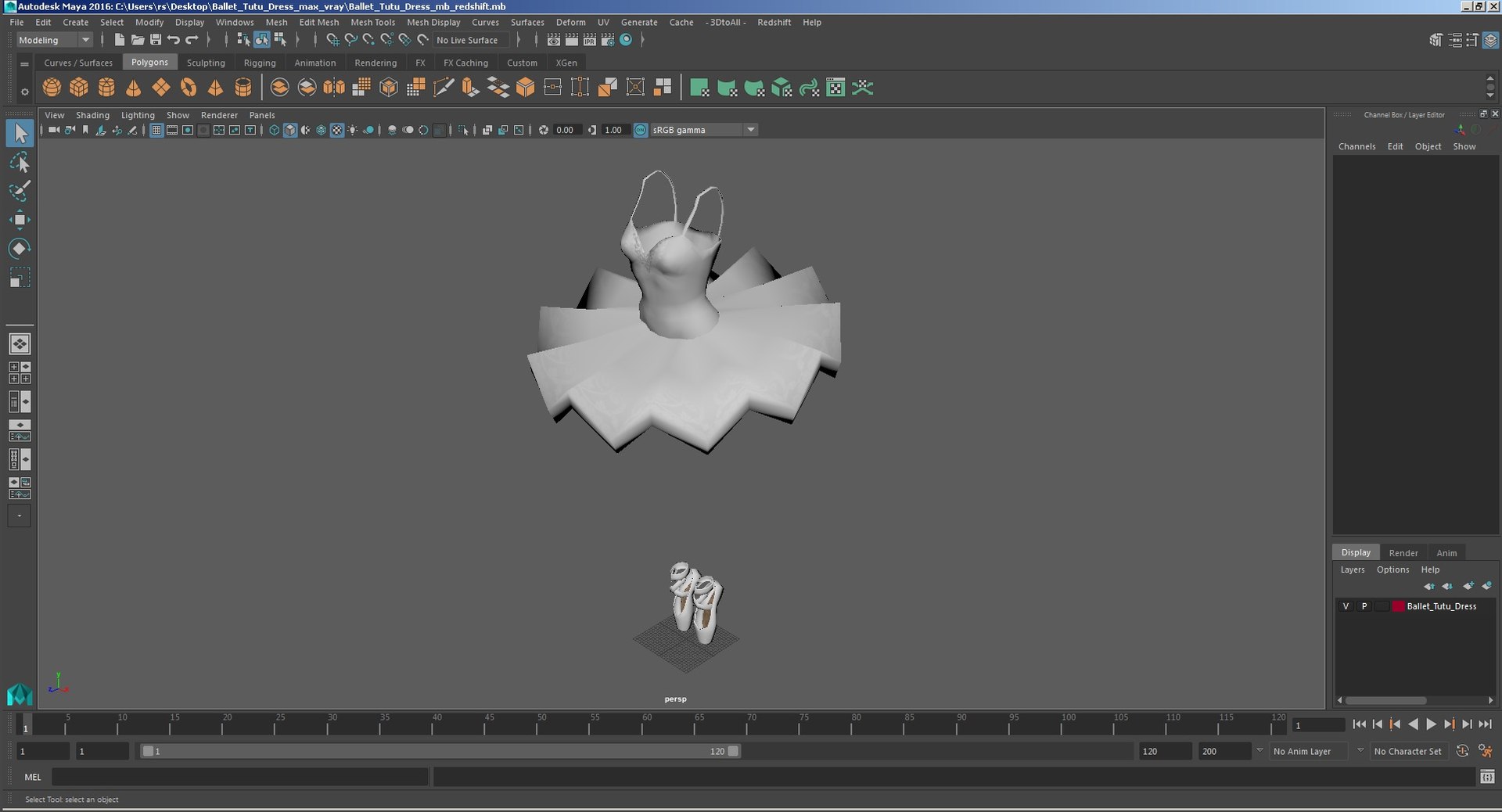 Ballet tutu dress 3D model - TurboSquid 1615393