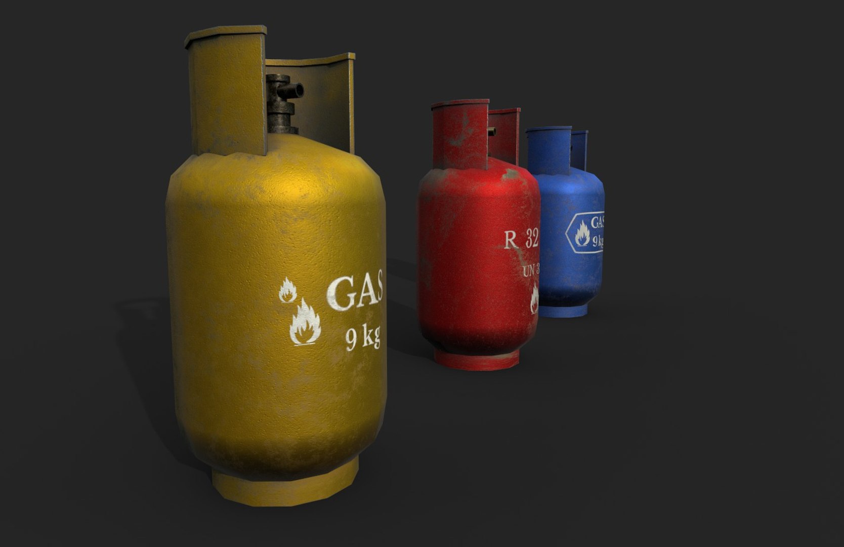 Gas cylinder 3D model - TurboSquid 1527712