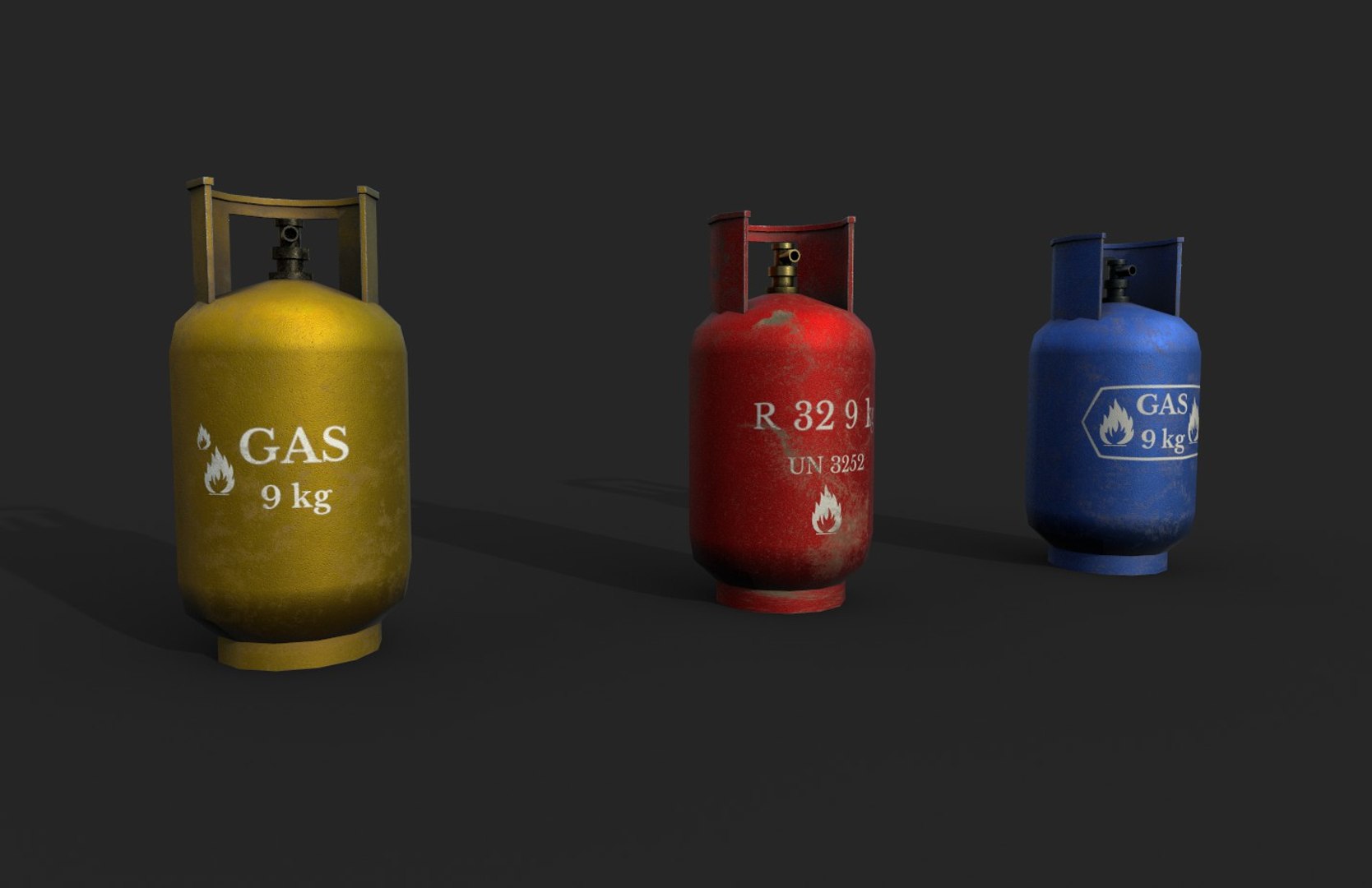Gas cylinder 3D model - TurboSquid 1527712