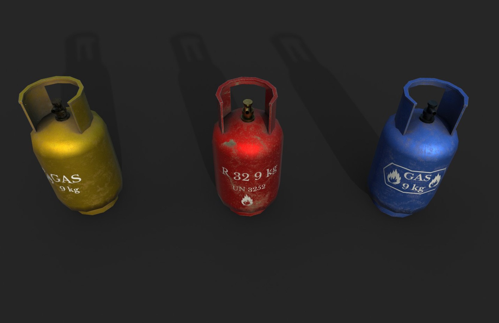 Gas cylinder 3D model - TurboSquid 1527712