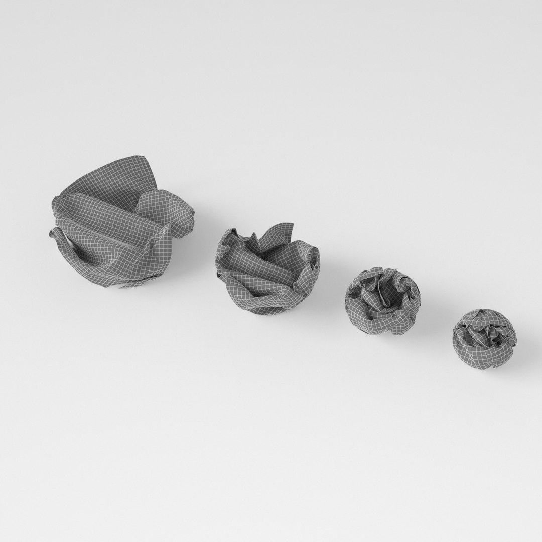 3D Model Crumpled Paper - TurboSquid 1276168