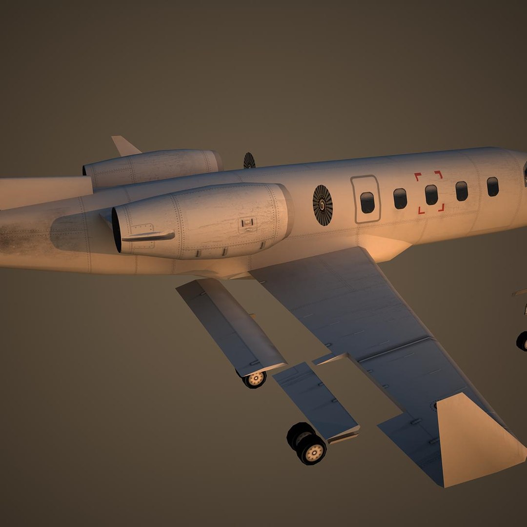 3d Model Learjet 55 Basic