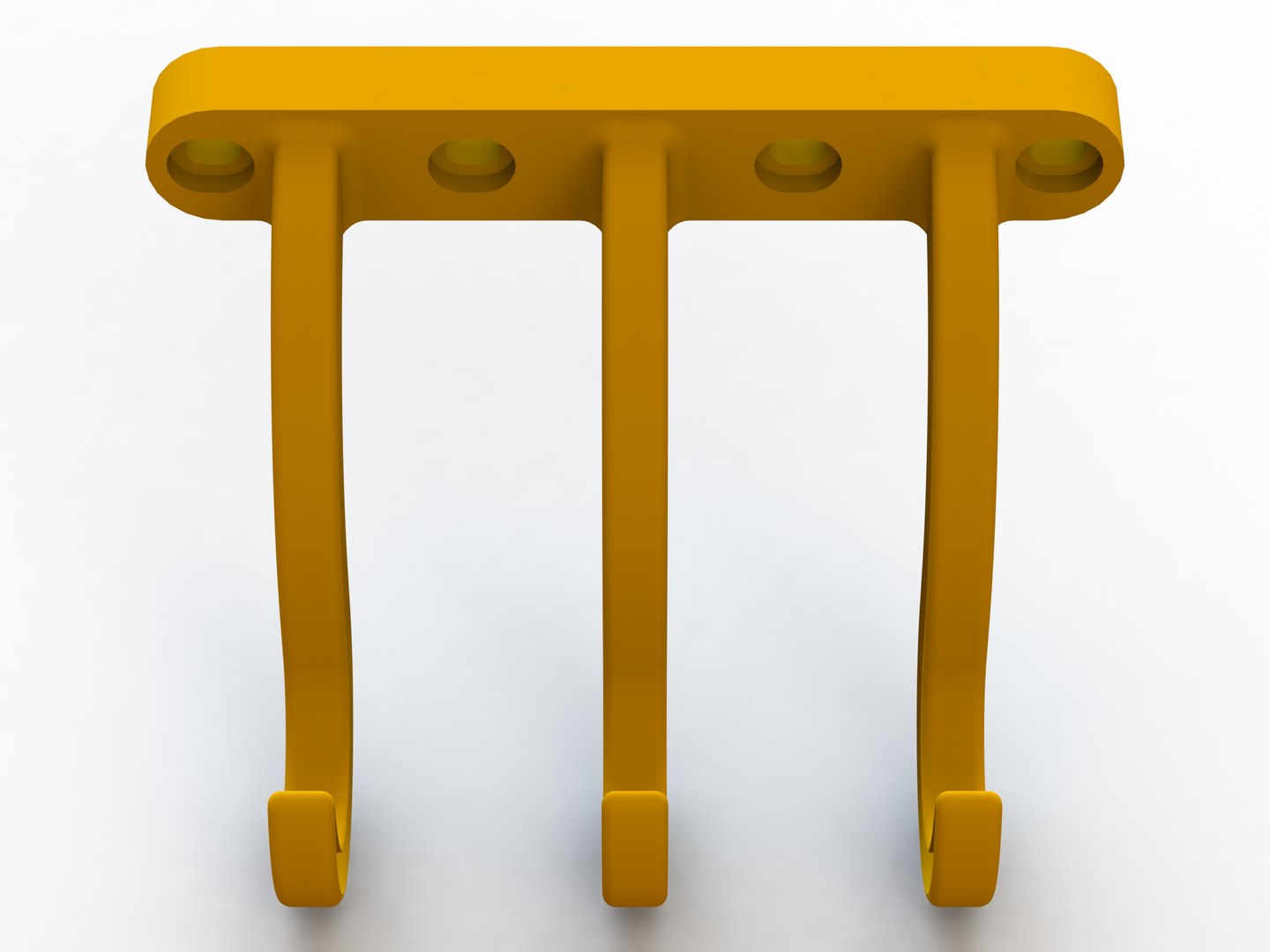 Plastic Triple Wall Hook 3D model - TurboSquid 2181223