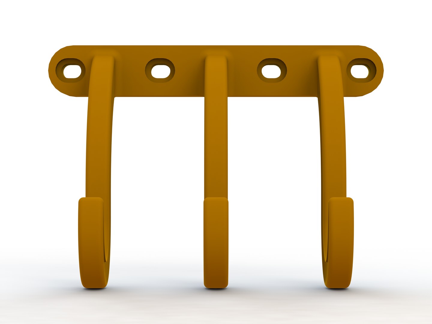 Plastic Triple Wall Hook 3D model - TurboSquid 2181223