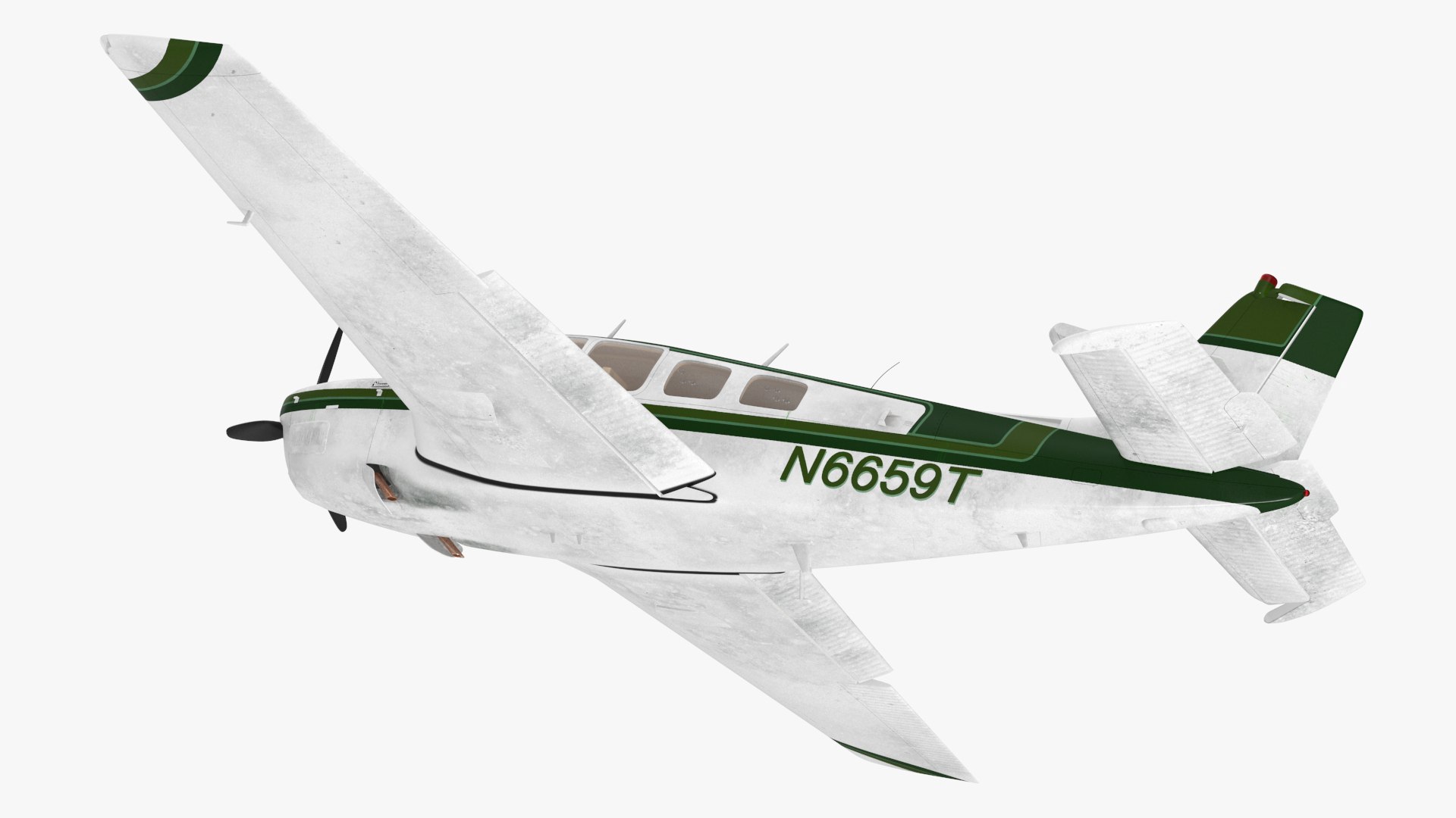 3D Single Engine Light Aircraft Beechcraft Bonanza Rigged For Cinema 4D ...
