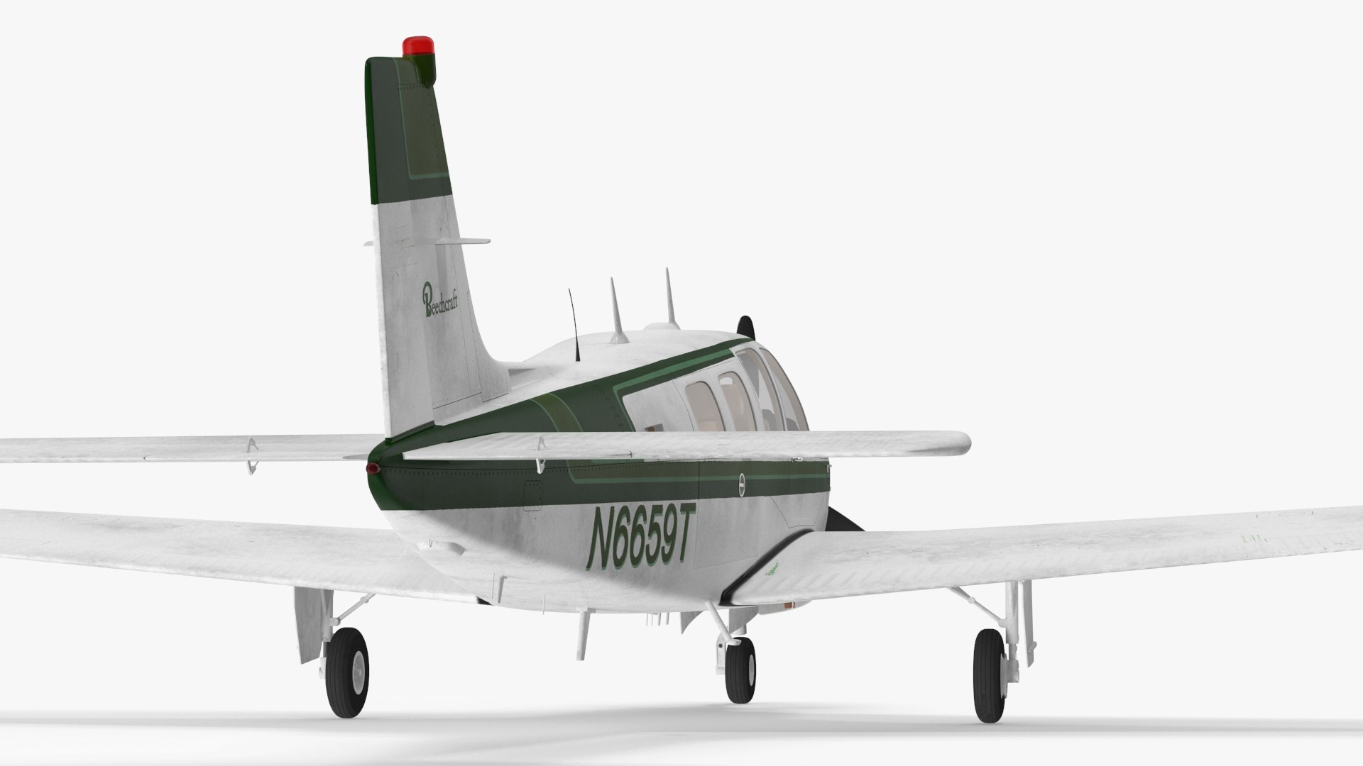 3D Single Engine Light Aircraft Beechcraft Bonanza Rigged For Cinema 4D ...