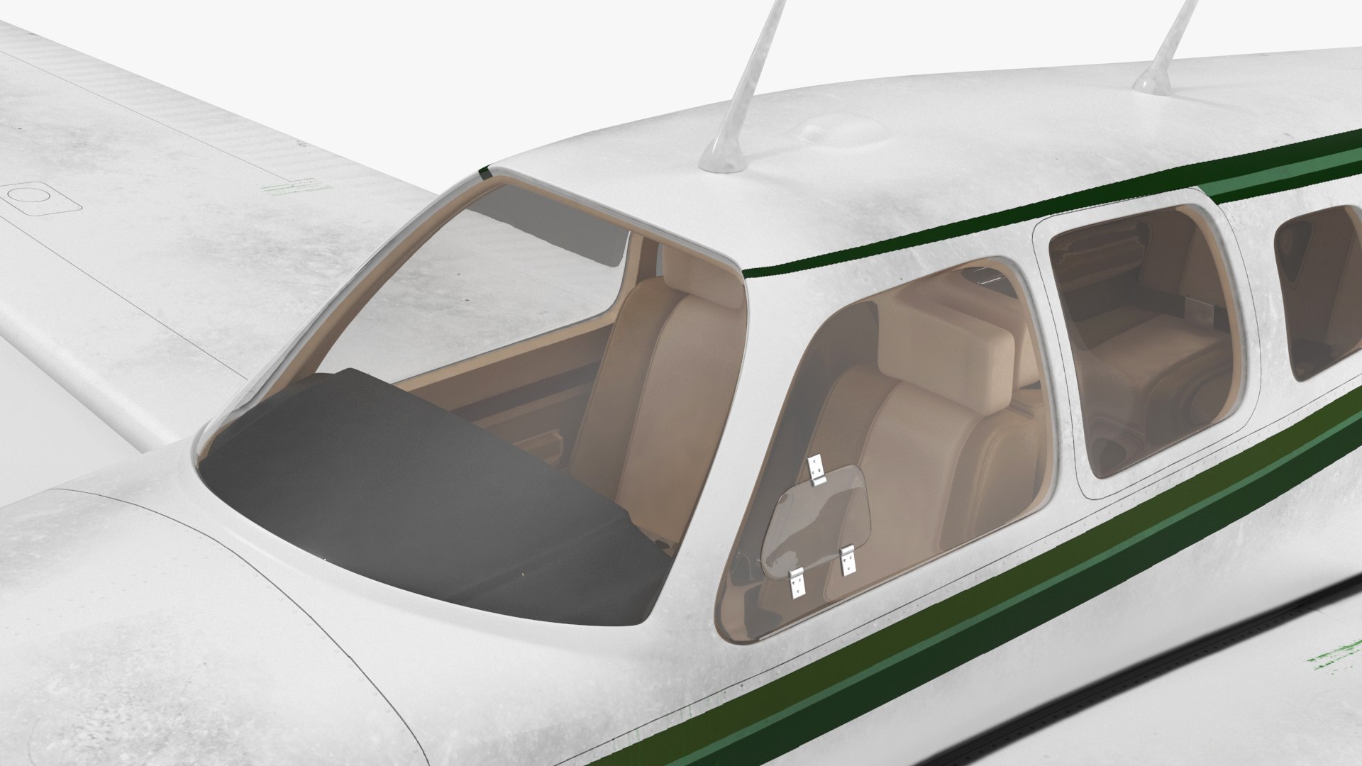 3D Single Engine Light Aircraft Beechcraft Bonanza Rigged For Cinema 4D ...