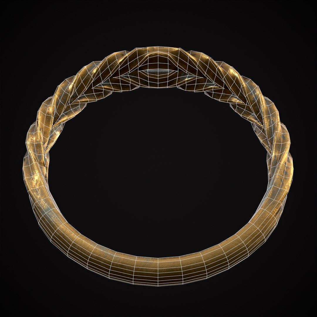 Engraved Spiral Ring model - TurboSquid 2059478