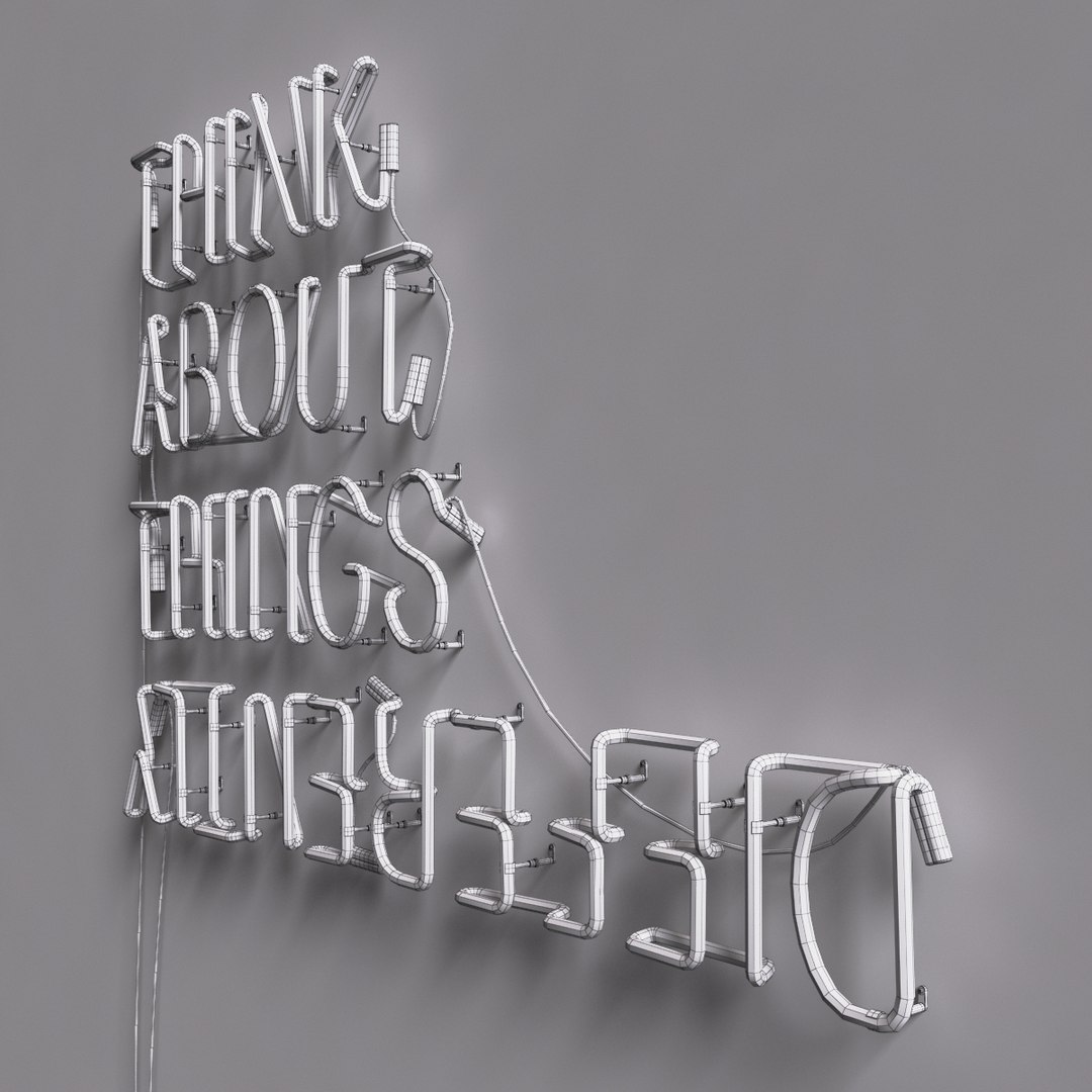Neon sign inscription 3D model - TurboSquid 1543372