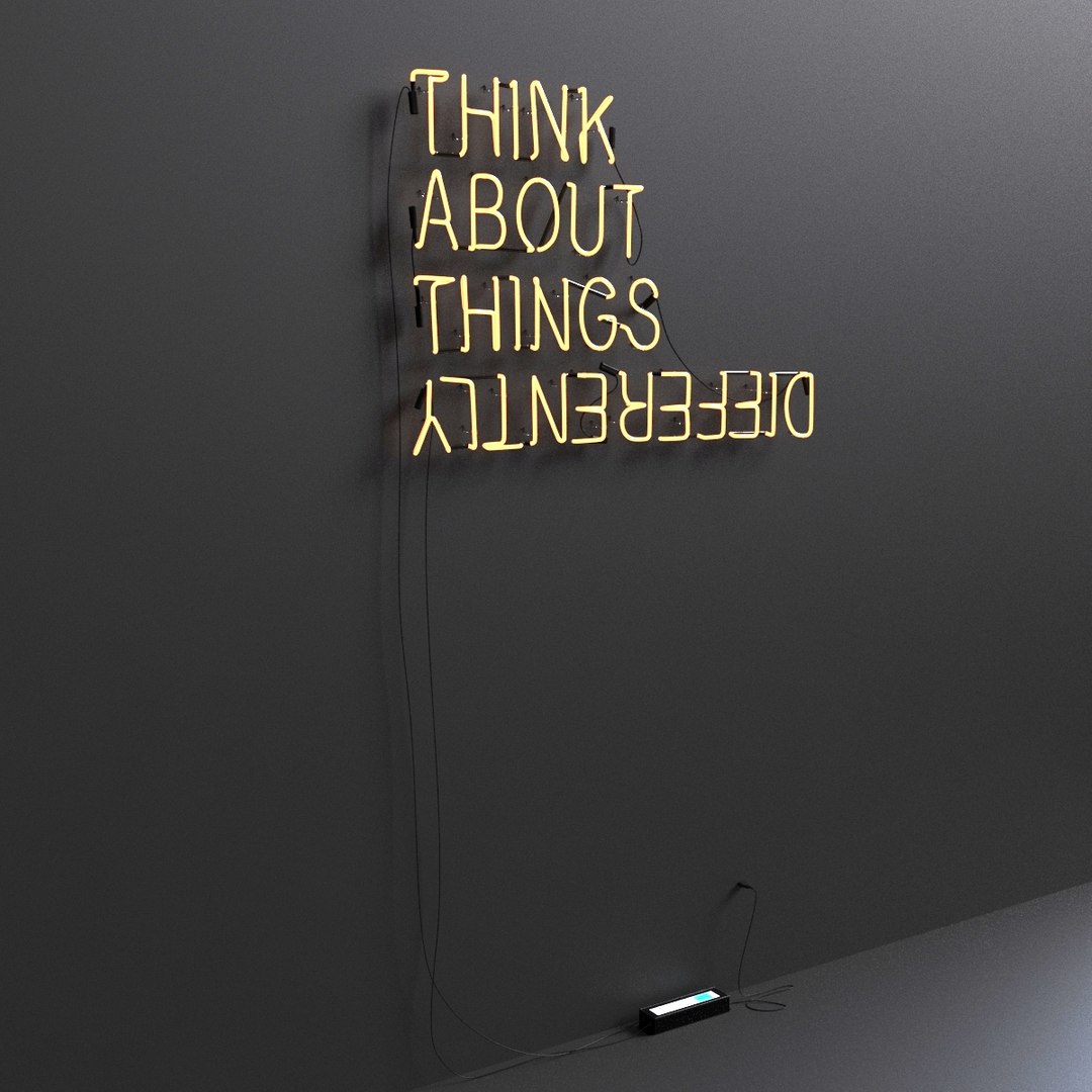 Neon sign inscription 3D model - TurboSquid 1543372