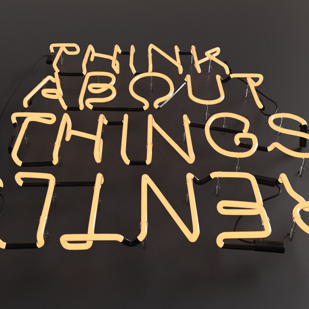 Neon sign inscription 3D model - TurboSquid 1543372