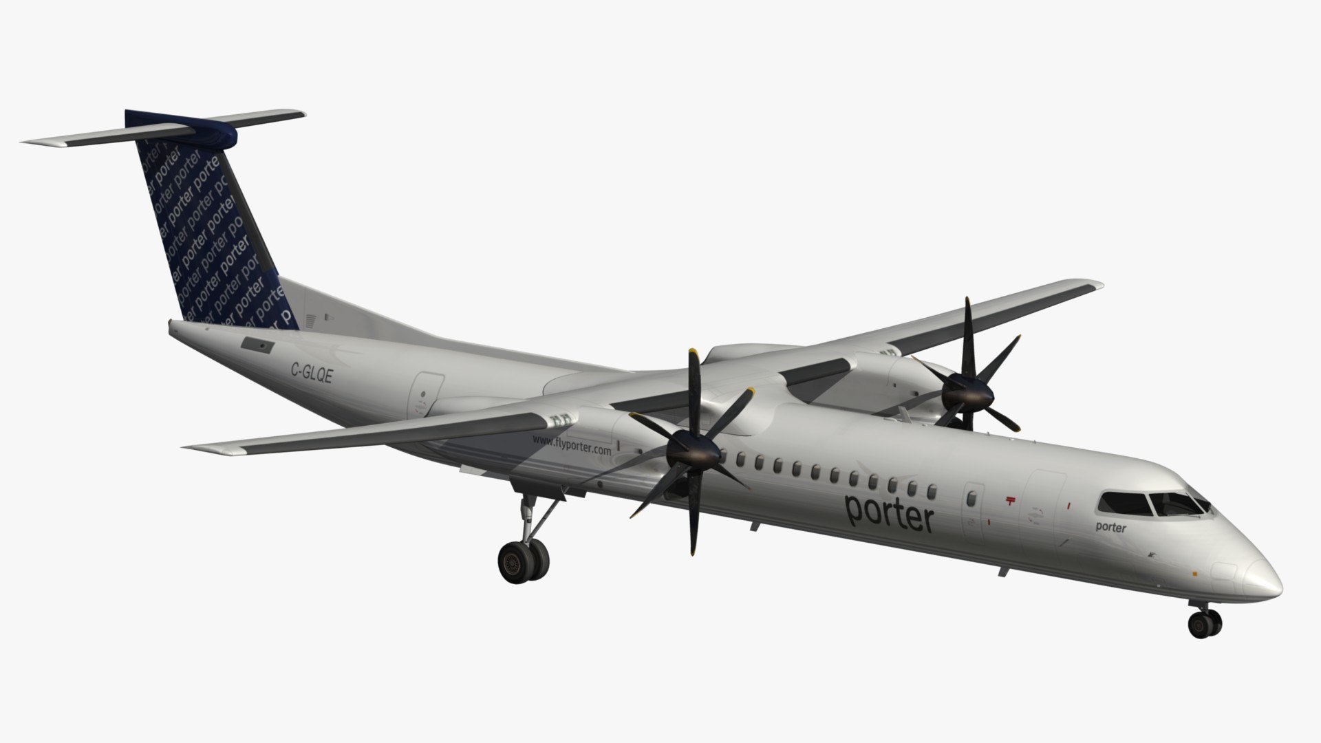 3D Bombardier Dash Porter Airlines Model | 1143503 | TurboSquid