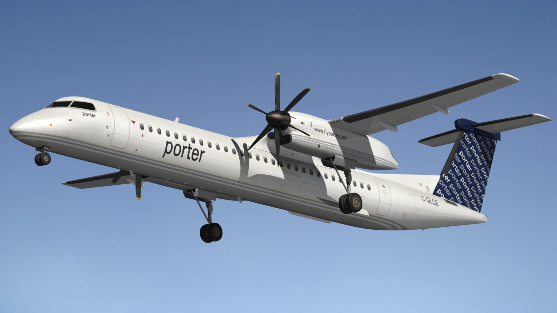 3D Bombardier Dash Porter Airlines Model | 1143503 | TurboSquid