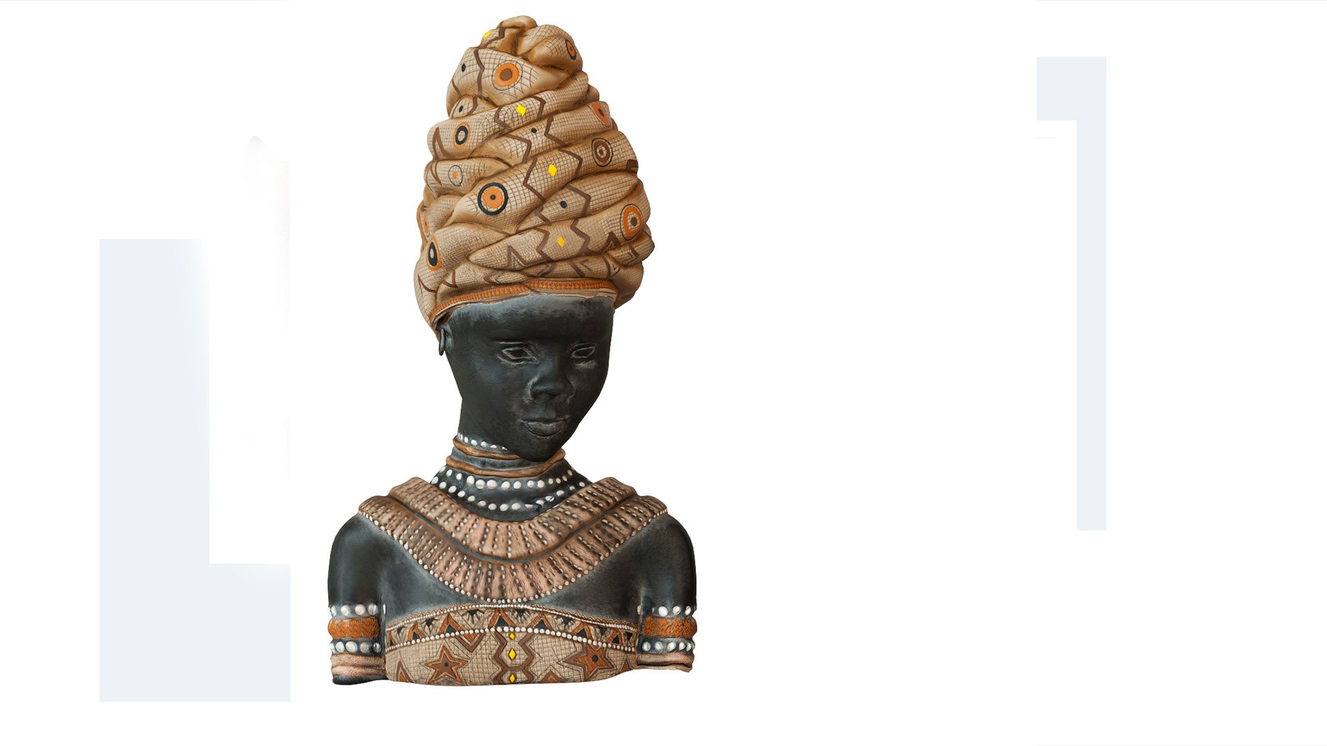 3D Model African Woman Statue - TurboSquid 2121112