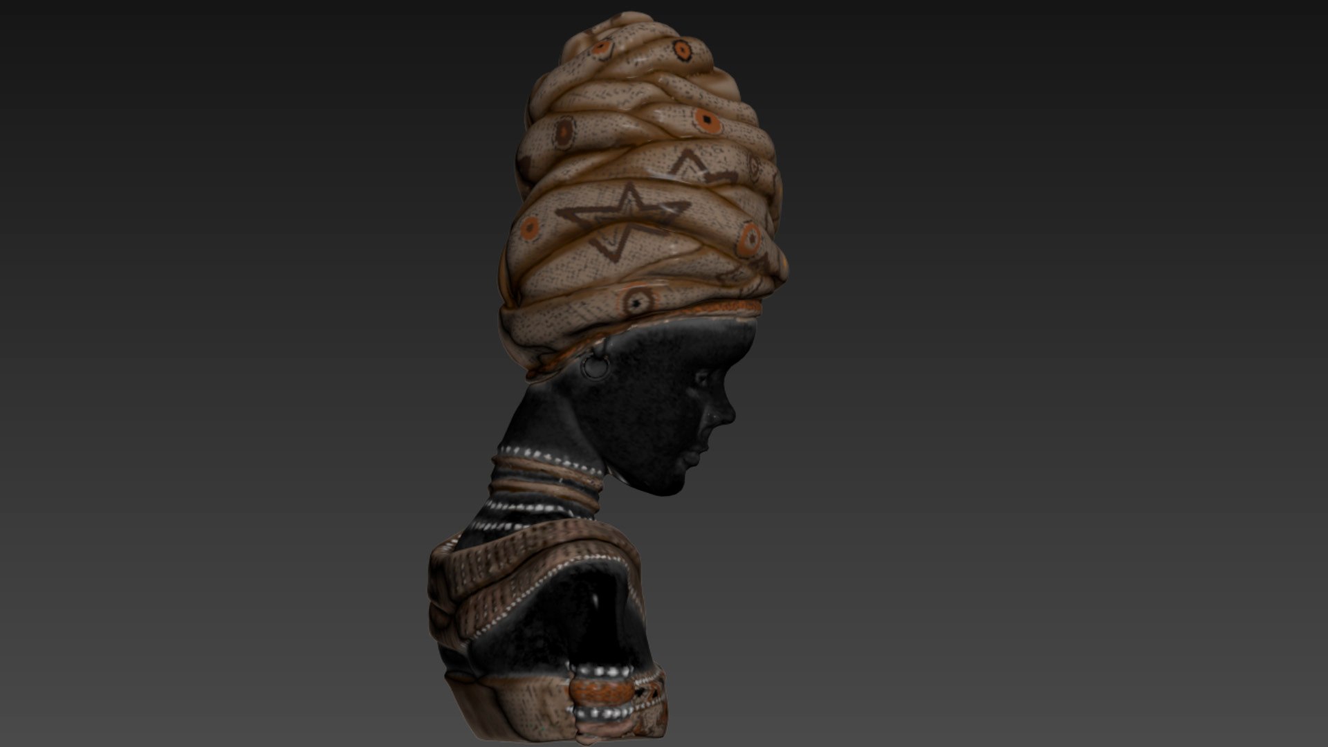 3D Model African Woman Statue - TurboSquid 2121112