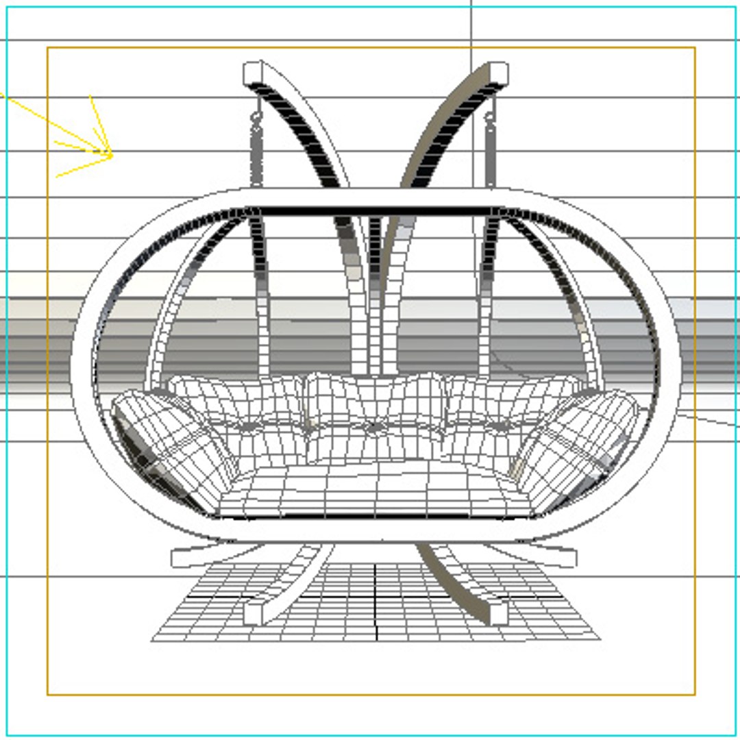 garden swing 3d model