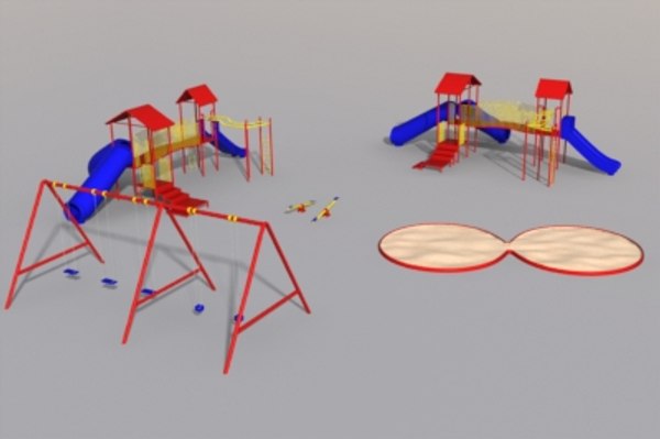 3d playground jungle gym model