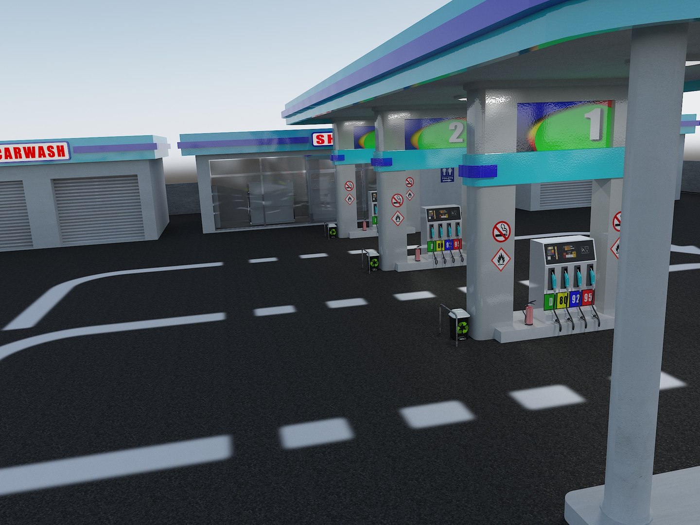 3D Model Gas Station 3D - TurboSquid 1950693