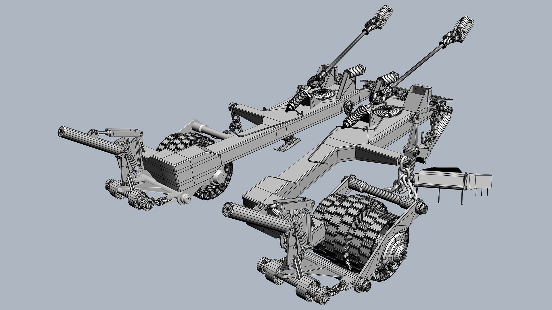 3D model KMT-7 tank mine roller - TurboSquid 1722384