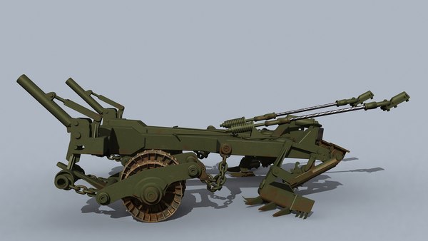 3D model KMT-7 tank mine roller - TurboSquid 1722384