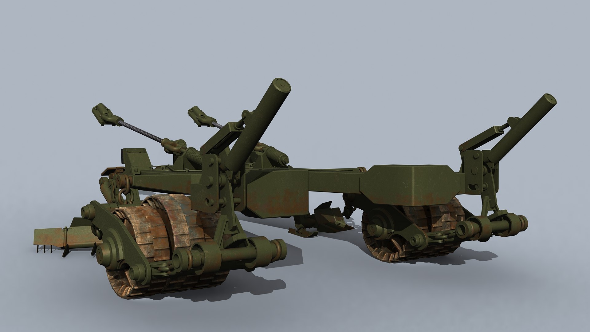 3D model KMT-7 tank mine roller - TurboSquid 1722384