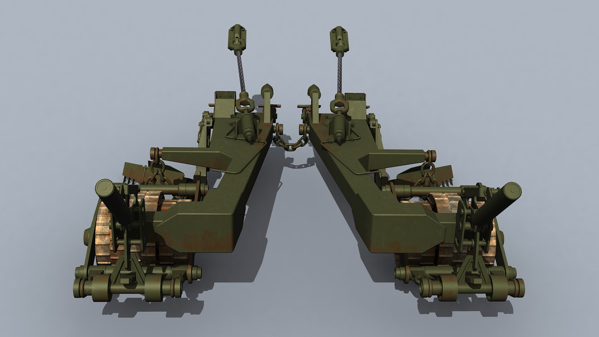 3D model KMT-7 tank mine roller - TurboSquid 1722384