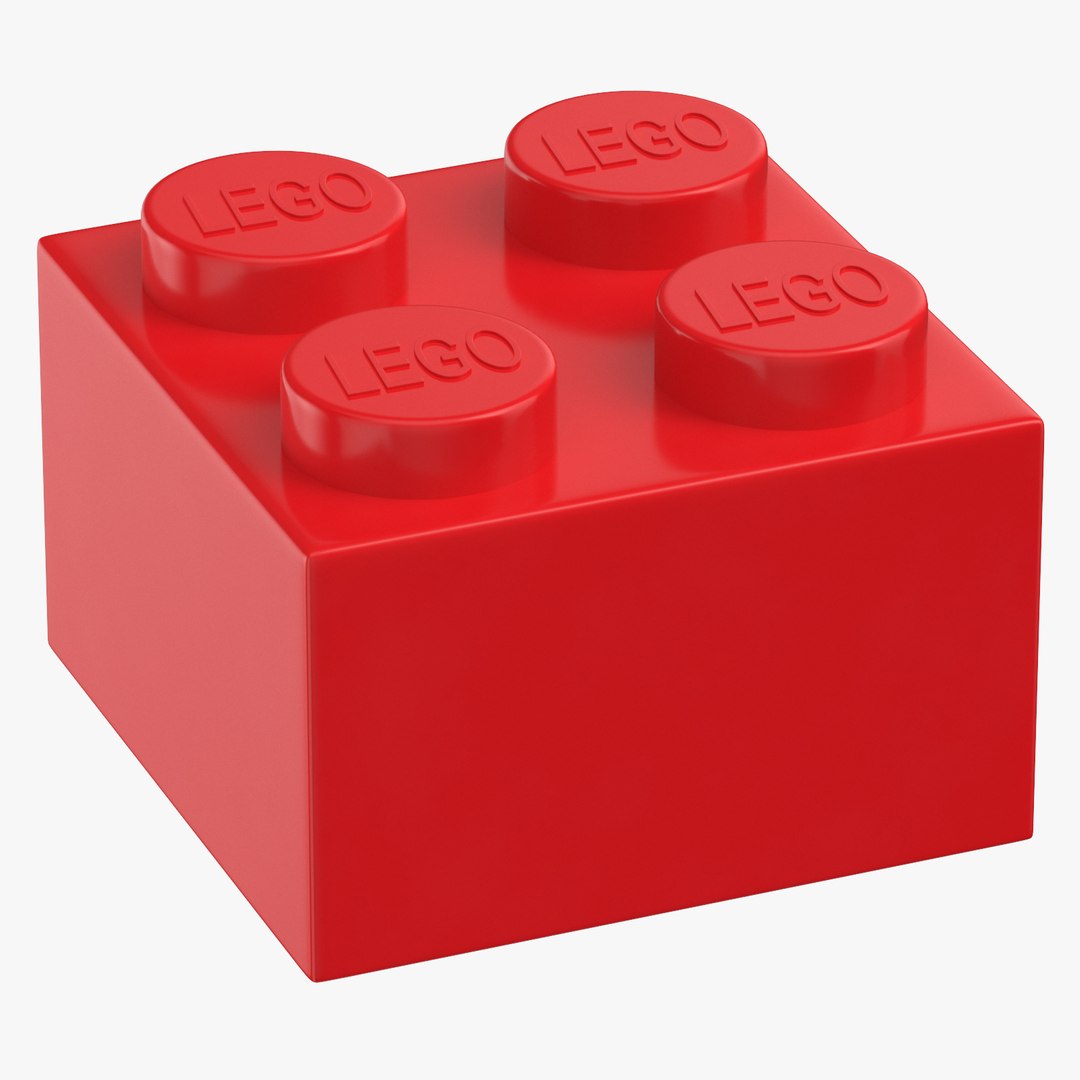 3D bright red lego bricks - TurboSquid 1492395