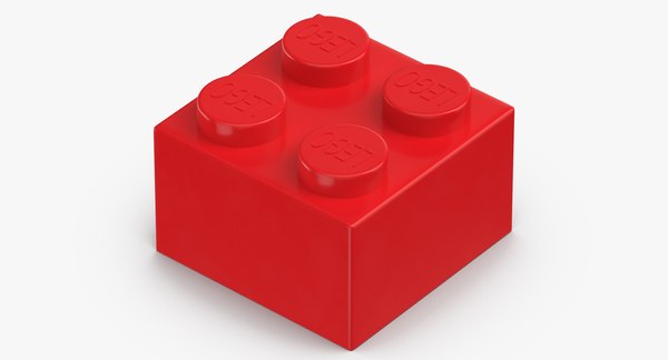 3D bright red lego bricks - TurboSquid 1492395