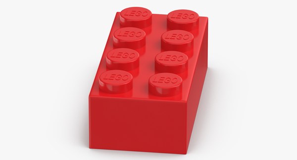 3D bright red lego bricks - TurboSquid 1492395