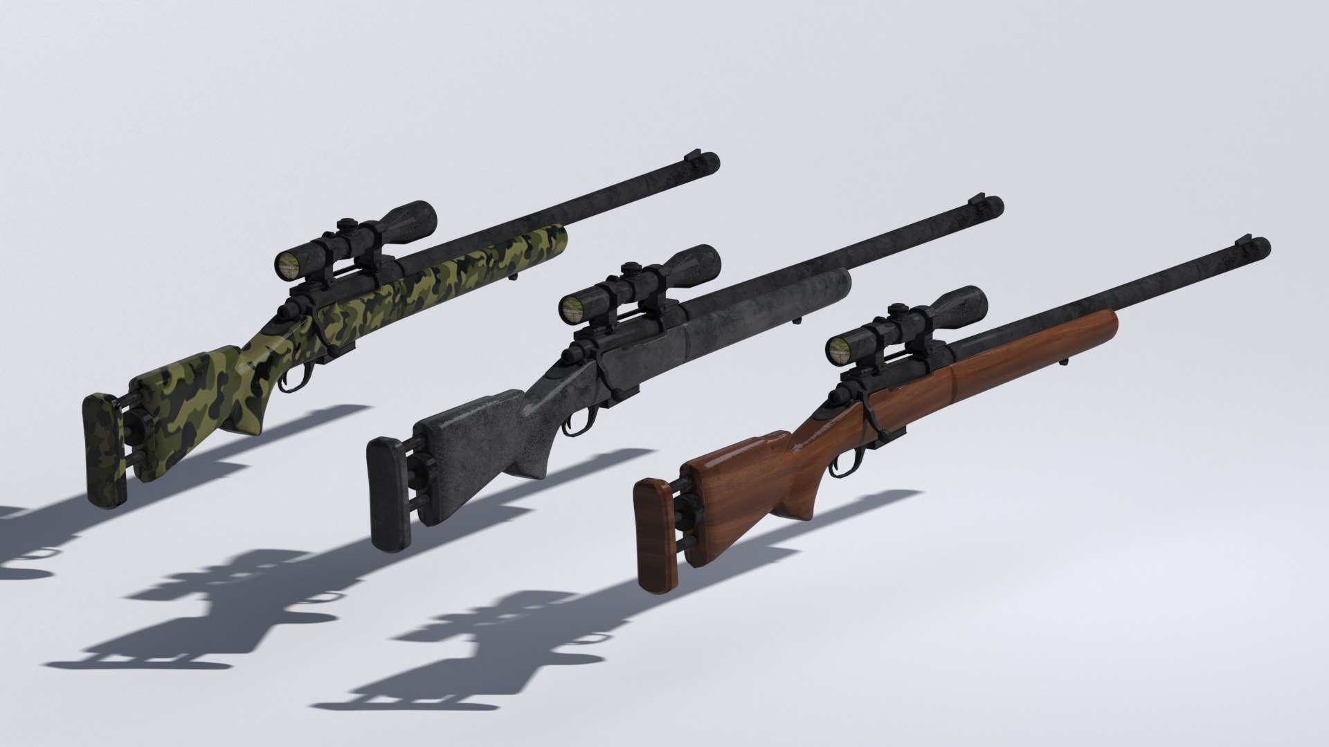 3D M24 Sniper Rifle Low-poly Model - TurboSquid 1372482