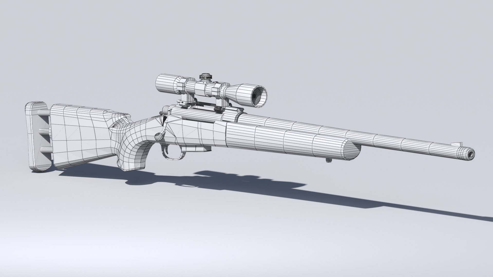 3D M24 Sniper Rifle Low-poly Model - TurboSquid 1372482