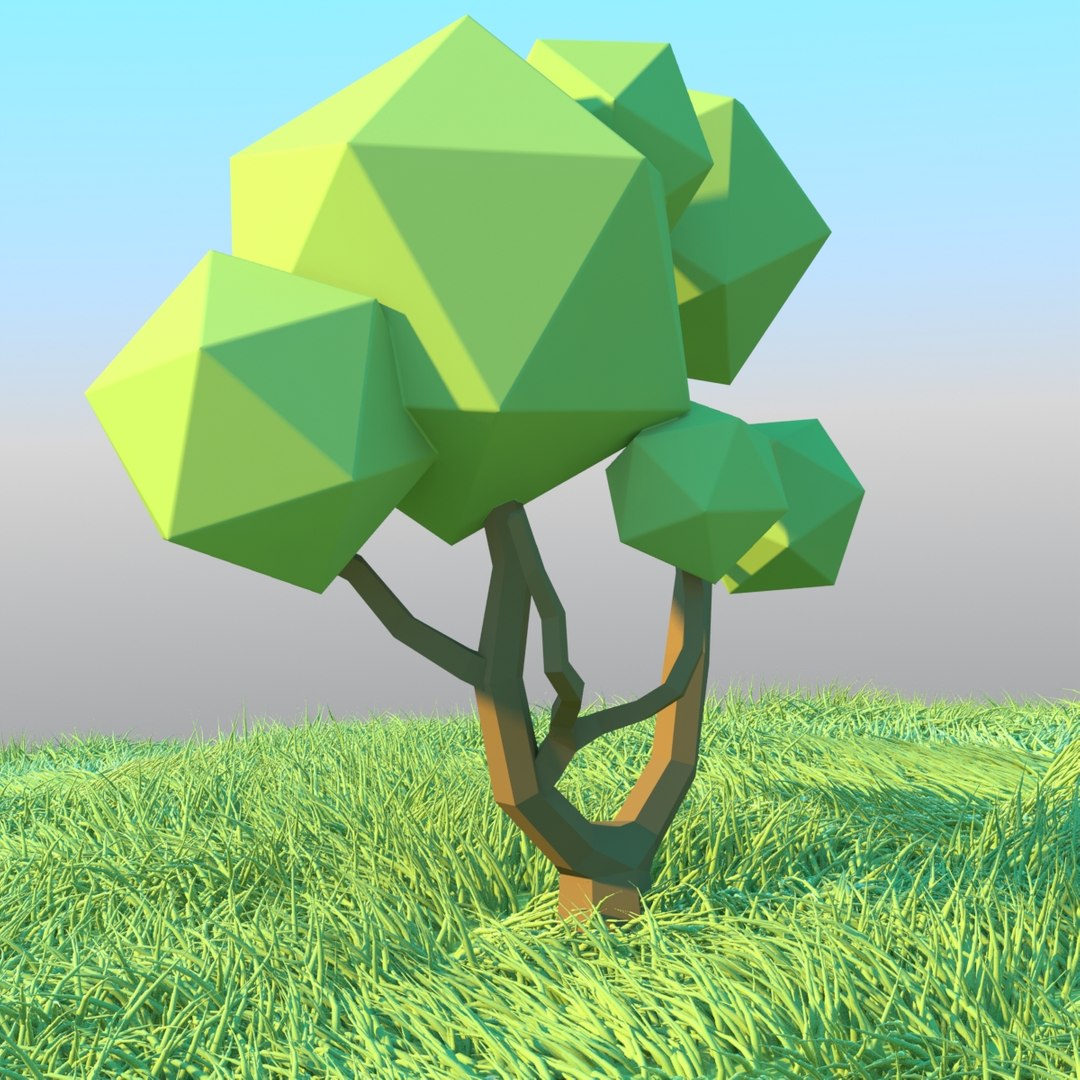 3d model pack trees style